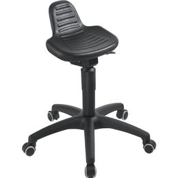 meychair Arbeitshocker, Sitz aus PU-Schaum, mit Rollen