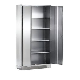 Edelstahl-Mehrzweckschrank, 4 Fachböden, HxBxT 1950 x 1000 x 400 mm kaiserkraft