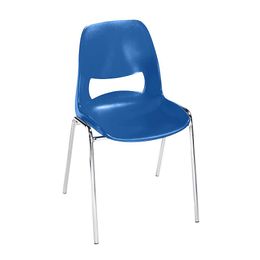 Schalenstuhl aus Polypropylen, ohne Polster, blau, VE 2 Stk kaiserkraft