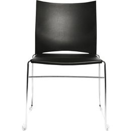 Topstar Kufen-Stapelstuhl, Gestell verchromt, VE 4 Stk, schwarz