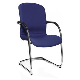 Topstar OPEN CHAIR - der Design-Besucherstuhl, Freischwinger gepolstert, VE 2 Stk, royalblau