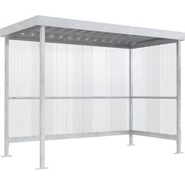 WSM Überdachung Jena Maxi, einseitig offen, BxT 2960 x 1580 mm, feuerverzinkt