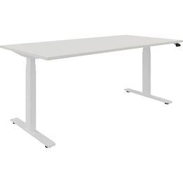Schreibtisch BOTTOM-UP, elektrisch höhenverstellbar, gerade, BxT 1800 x 900 mm, weiß/weiß kaiserkraft