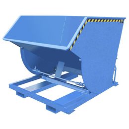 eurokraft pro Kippbeh&auml;lter, schmale Ausf&uuml;hrung, Volumen 2,0 m&sup3;, Traglast 3000 kg, blau RAL 5012
