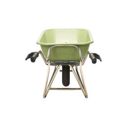 Matador Profi-Max Plus Schubkarre, aus Aluminium, 90 Liter, HDPE-Mulde gr&uuml;n, Luftreifen 4-lagig