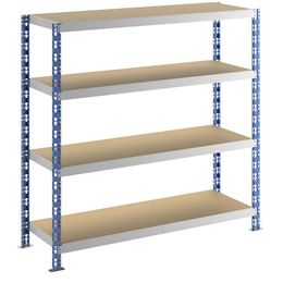 eurokraft basic Großfach-Steckregal, T 500 mm, mit Spanplattenböden, Grundregal, HxB 1508 x 1550 mm
