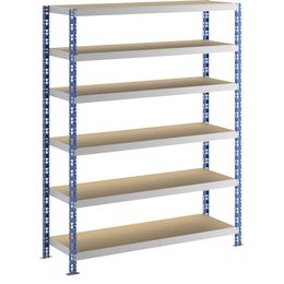 eurokraft basic Gro&szlig;fach-Steckregal, T 500 mm, mit Spanplattenb&ouml;den, Grundregal, HxB 1976 x 1550 mm