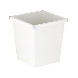 Papierkorb aus Stahl, kegelf&ouml;rmig, Volumen 27 l, BxHxT 343 x 343 x 361 mm, wei&szlig; kaiserkraft