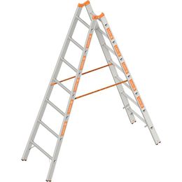 Layher Sprossen-Stehleiter, beidseitig begehbar, 2 x 7 Sprossen