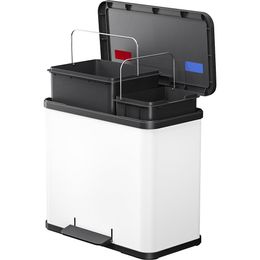 Hailo Tretabfallsammler &Ouml;ko, duo Plus L, Volumen 9 + 17 l, wei&szlig;