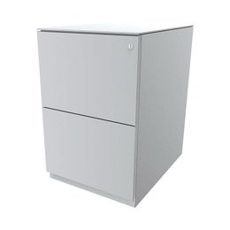 Bisley Rollcontainer Note™, mit 2 Hängeregistraturen, HxB 652 x 420 mm, mit Top, verkehrsweiß