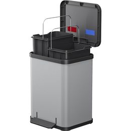 Hailo Tretabfallsammler &Ouml;ko, duo Plus M, Volumen 2 x 9 l, hellgrau