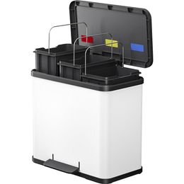 Hailo Tretabfallsammler &Ouml;ko, trio Plus L, Volumen 3 x 9 l, wei&szlig;