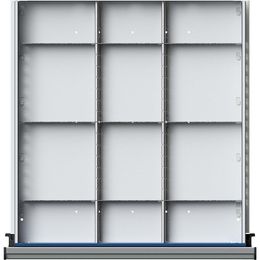 ANKE Schubladeneinteilungsset, 2 L&auml;ngs- und 9 Querteiler, Schubladenh&ouml;he 90 + 120 mm