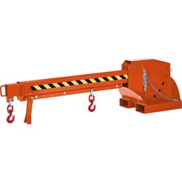 eurokraft pro Teleskoplader, 5fache H&ouml;henverstellung, Tragf&auml;higkeit 1250 - 8000 kg, rotorange