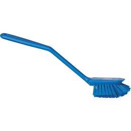 vikan Sp&uuml;lb&uuml;rste mit Kratzkante, medium, VE 20 Stk, blau