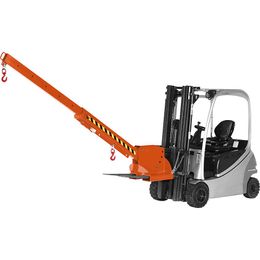eurokraft pro Teleskoplader, 5fache H&ouml;henverstellung, Tragf&auml;higkeit 1250 - 8000 kg, rotorange