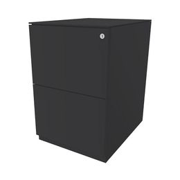 Bisley Rollcontainer Note™, mit 2 Hängeregistraturen, HxB 652 x 420 mm, mit Top, anthrazitgrau