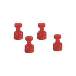 MAGNETOPLAN Kegelmagnet, Ø 18 mm, VE 48 Stk, rot