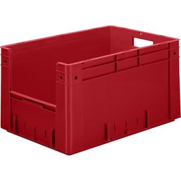 Euro-Stapelbehälter mit Eingriff, Volumen 60 l, LxBxH 600 x 400 x 320 mm, VE 2 Stk, rot kaiserkraft