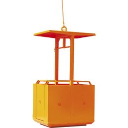 Eichinger Arbeitskorb f&uuml;r Kran, 1 bzw. 4 Kran&ouml;sen, mit Leitrollen, 1 Kran&ouml;se mit Seilstropp, orange RAL 2004