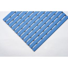 EHA PVC-Profilmatte, pro lfd. m, Lauffl&auml;che aus Hart-PVC, rutschsicher, Breite 800 mm, blau