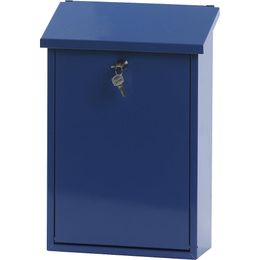 Standard-Briefkasten, Stahlblech, pulverbeschichtet, blau RAL 5005 kaiserkraft