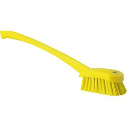 vikan Waschb&uuml;rste langer Stiel, hart, VE 10 Stk, gelb