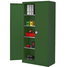Mauser Magazinschrank, HxB 1950 x 950 mm, Tiefe 500 mm, Geh&auml;use und T&uuml;ren resedagr&uuml;n