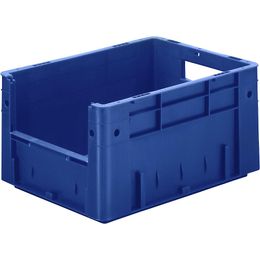 Euro-Stapelbehälter mit Eingriff, Volumen 17,5 l, LxBxH 400 x 300 x 210 mm, VE 4 Stk, blau kaiserkraft