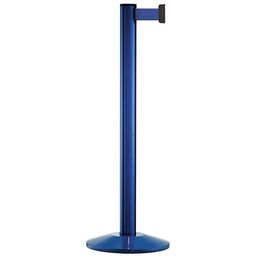 Gurtpfosten aus Aluminium, Pfosten blau, Auszug 2300 mm, Gurtfarbe Blau kaiserkraft