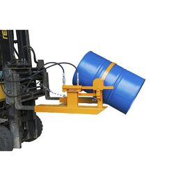 eurokraft pro Fasskipper, Kippvorgang &uuml;ber Staplerhydraulik, gelborange