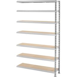 Großfach-Steckregal mit Spanplattenböden, Tiefe 400 mm, Anbauregal, HxB 2522 x 1525 mm kaiserkraft