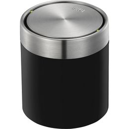 EKO Tischabfallbeh&auml;lter, Stahl, Volumen 0,5 l, BxHxT 128 x 155 x 128 mm, schwarz