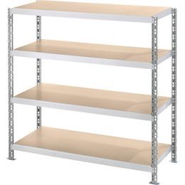 Großfach-Steckregal mit Spanplattenböden, Tiefe 600 mm, Grundregal, HxB 1508 x 1550 mm kaiserkraft