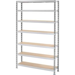Großfach-Steckregal mit Spanplattenböden, Tiefe 400 mm, Grundregal, HxB 2522 x 1550 mm kaiserkraft
