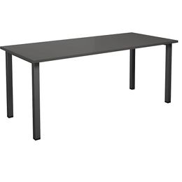 Mehrzwecktisch DUO-U, gerade Platte, Tiefe 800 mm, Breite 1800 mm, dunkelgrau, schwarz kaiserkraft