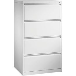 C+P Karteikartenschrank ACURADO, 2-bahnig, 4 Schübe, lichtgrau