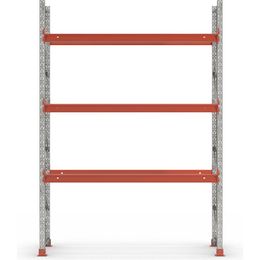 Palettenregal Space, verzinkt/orange, HxBxT 4000 x 2930 x 1100 mm, Fachlast 2250 kg, Grundregal kaiserkraft