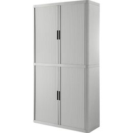 PAPERFLOW Rollladenschrank easyOffice®, 4 Fachböden, Höhe 2040 mm, grau / grau / Griffe anthrazit