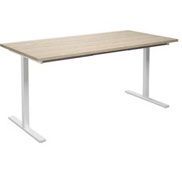 Mehrzwecktisch DUO-T, gerade Platte, HxT 740 x 800 mm, Breite 1600 mm, Eiche, weiß kaiserkraft