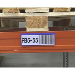Etikettentaschen, VE 50 Stk, mit Magnetstreifen, BxH 220 x 80 mm, VDA, blau kaiserkraft