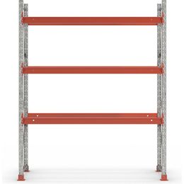 Palettenregal Space, verzinkt/orange, HxBxT 3500 x 2930 x 1100 mm, Fachlast 2250 kg, Grundregal kaiserkraft