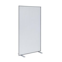 Sichtschutz-Trennwand, mit Polycarbonat-Stegplatte, weißaluminium, HxBxT 1805 x 1000 x 480 mm kaiserkraft