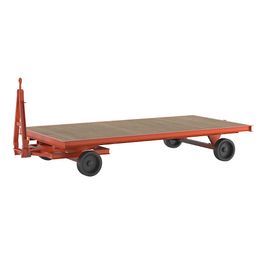 Schlepperanh&auml;nger, 4-Rad-Doppel-Drehschemel-Lenkung, Tragf&auml;higkeit 8 t, Ladefl&auml;che 4,0 x 2,0 m, Vollgummireifen kaiserkraft
