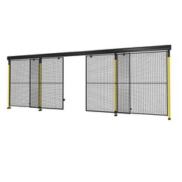 Axelent Türanbaupaket X-Guard (ohne Türwandelement, Stützen und Verriegelung), Doppeltür als Schiebetür, HxB 2500 x max. 5900 mm