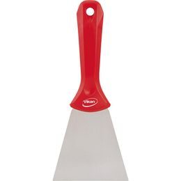 vikan Handschaber mit Edelstahlblatt, Breite 100 mm, VE 10 Stk, rot