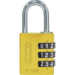 Abus Zahlenschloss, Aluminium, 144/30 Lock-Tag, VE 6 Stk, gelb