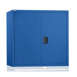 LISTA Aufsatzschrank mit Fl&uuml;gelt&uuml;ren, mit Vollblecht&uuml;ren, HxBxT 1000 x 1023 x 725 mm, enzianblau