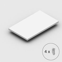 eurokraft pro Fachboden RAL 7035, f&uuml;r Steckregal, mittelschwer, BxT 1000 x 800 mm